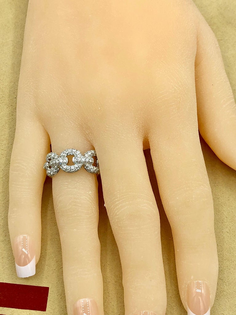 Interlinked Diamond Band Ring For Sale at 1stDibs