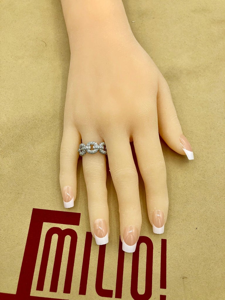 Interlinked Diamond Band Ring For Sale at 1stDibs