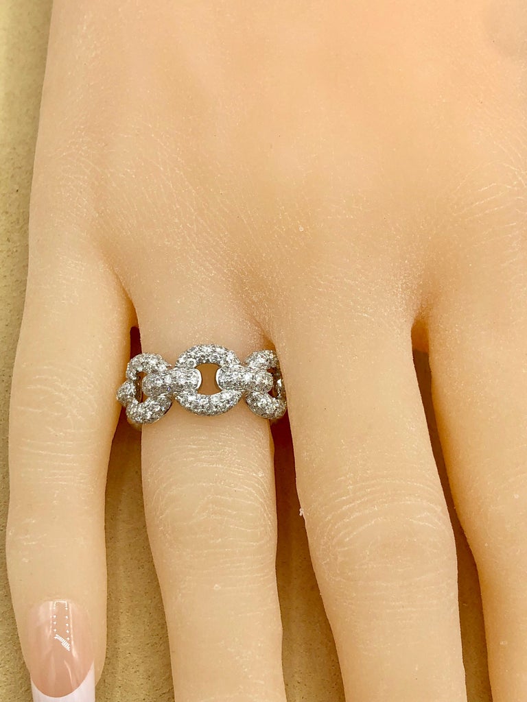 Interlinked Diamond Band Ring For Sale at 1stDibs