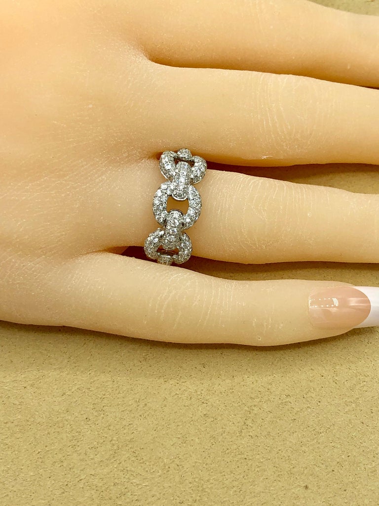 Interlinked Diamond Band Ring For Sale at 1stDibs