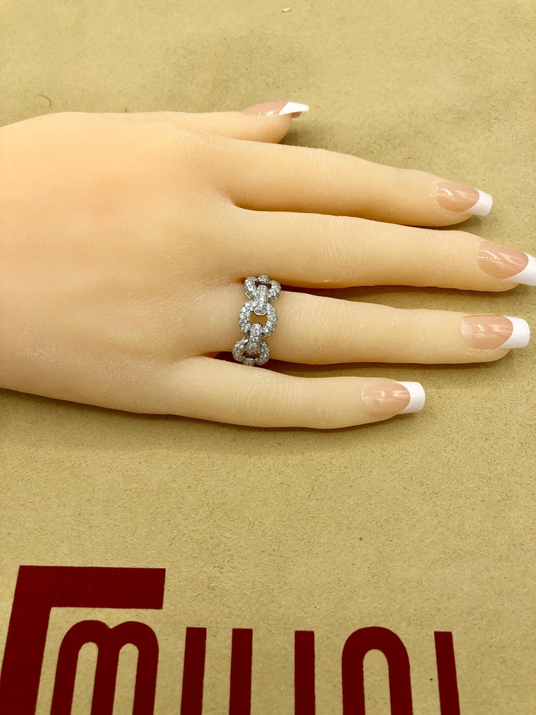 Interlinked Diamond Band Ring For Sale at 1stDibs