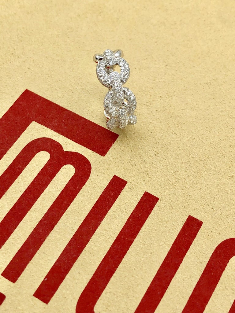 Interlinked Diamond Band Ring For Sale at 1stDibs