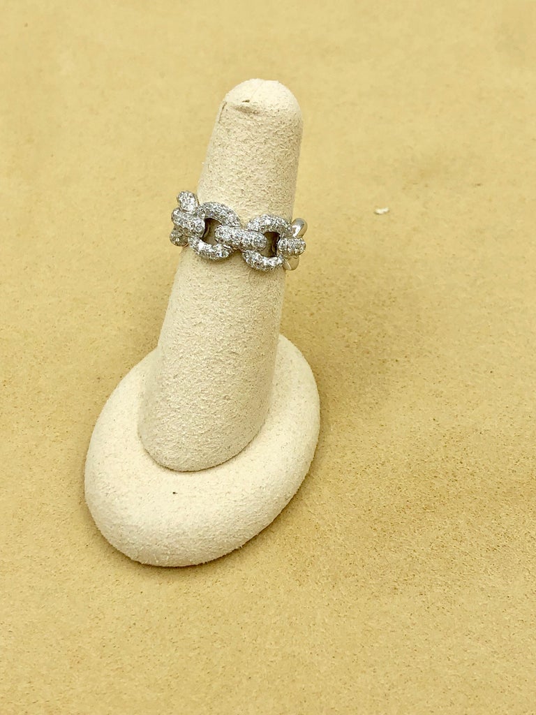 Interlinked Diamond Band Ring For Sale at 1stDibs