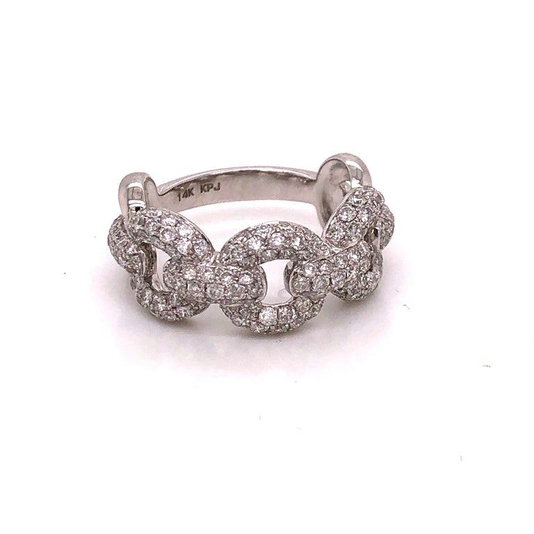 Interlinked Diamond Band Ring For Sale at 1stDibs