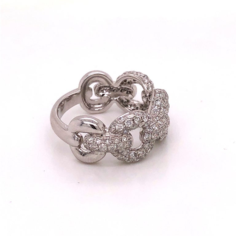 Interlinked Diamond Band Ring For Sale at 1stDibs