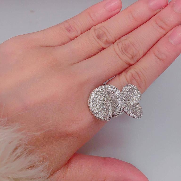 Unique Diamond Cocktail Ring For Sale at 1stDibs