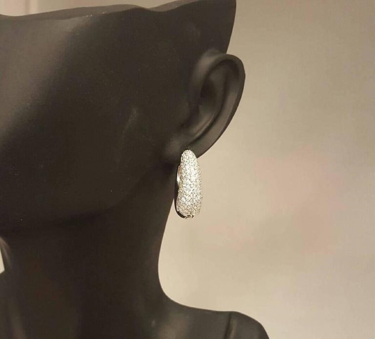 Hand Made Micro Pave Diamond Earrings For Sale at 1stDibs