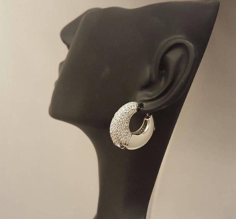 Hand Made Micro Pave Diamond Earrings For Sale at 1stDibs