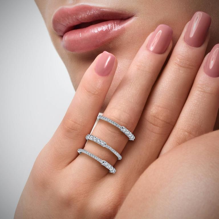 Long Diamond Ring For Sale at 1stDibs
