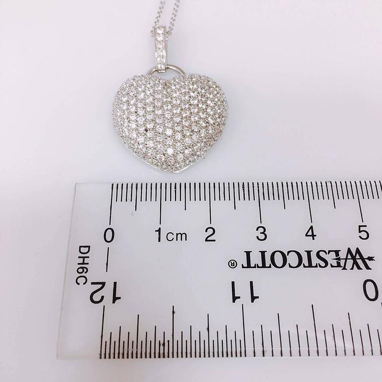 Puffed Micro Pave Diamond Heart For Sale at 1stDibs | pave puffed heart ...