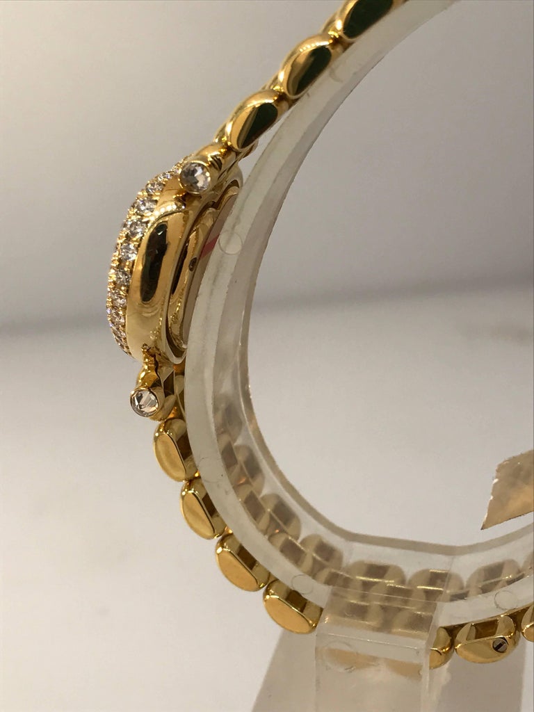Chopard Ladies Yellow Gold Diamond Heart Shaped Bracelet Wristwatch For ...