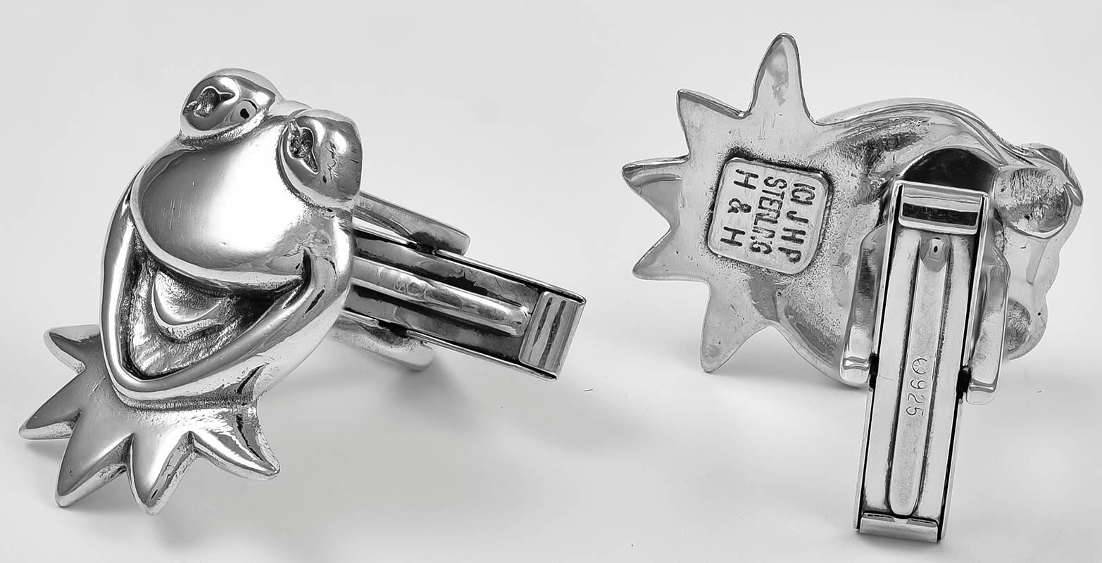 Kermit The Frog Sterling Cuff Links at 1stDibs | kermit with an ak ...
