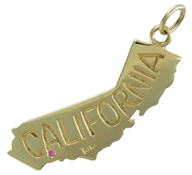 Los Angeles Gold Charm For Sale at 1stDibs