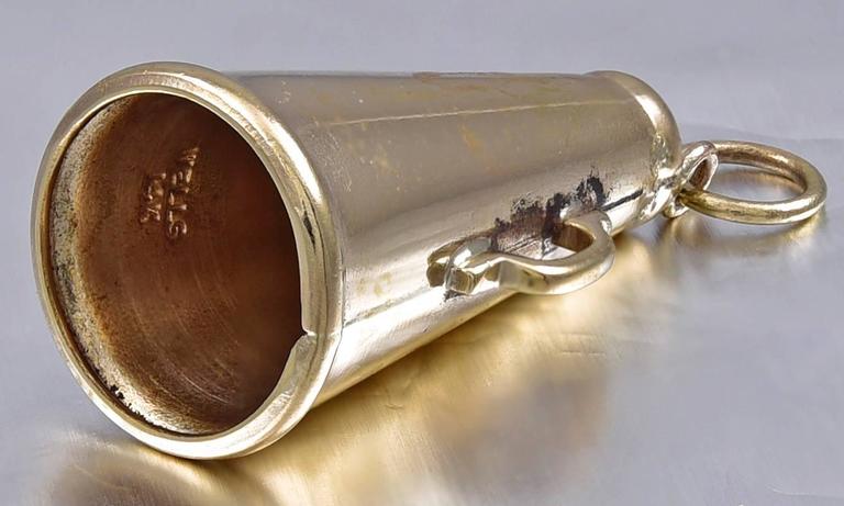 Gold Cheerleader Megaphone For Sale at 1stDibs