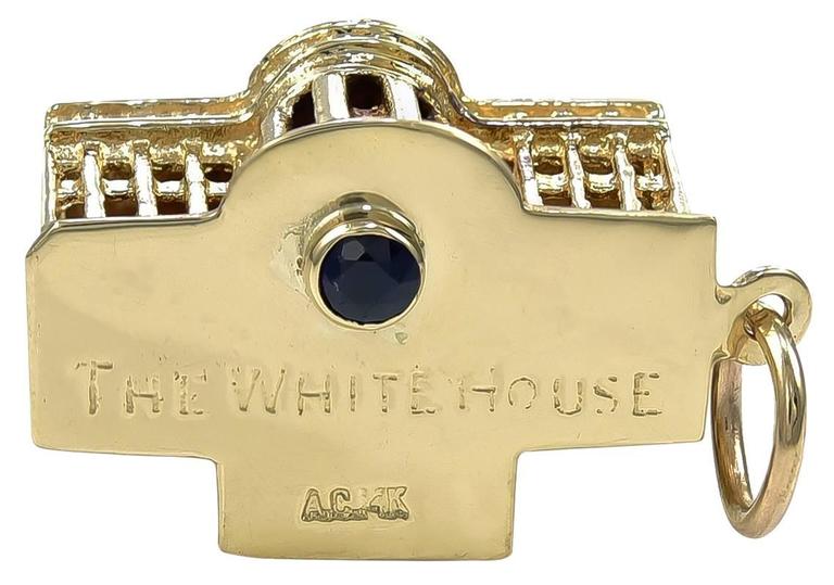 Gold White House Charm at 1stDibs