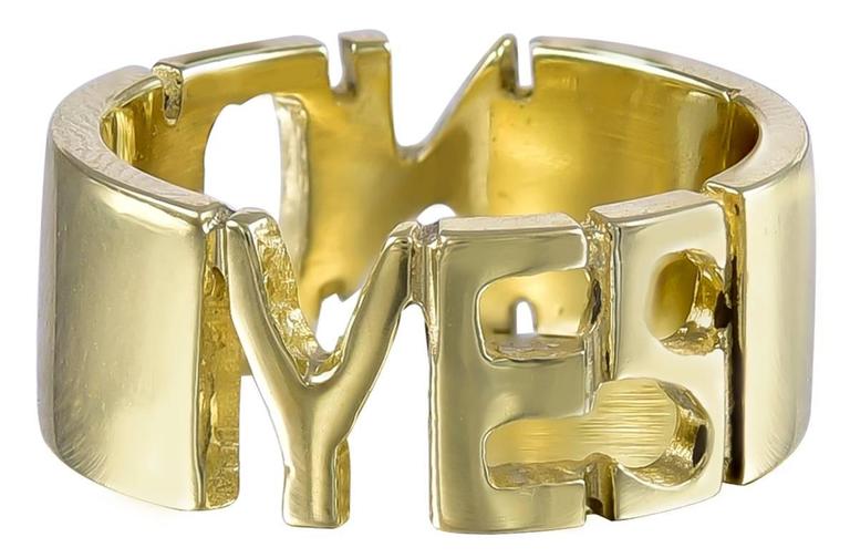 Yes-No Gold Mood Ring For Sale (Free Shipping) at 1stDibs | 14-karat ...