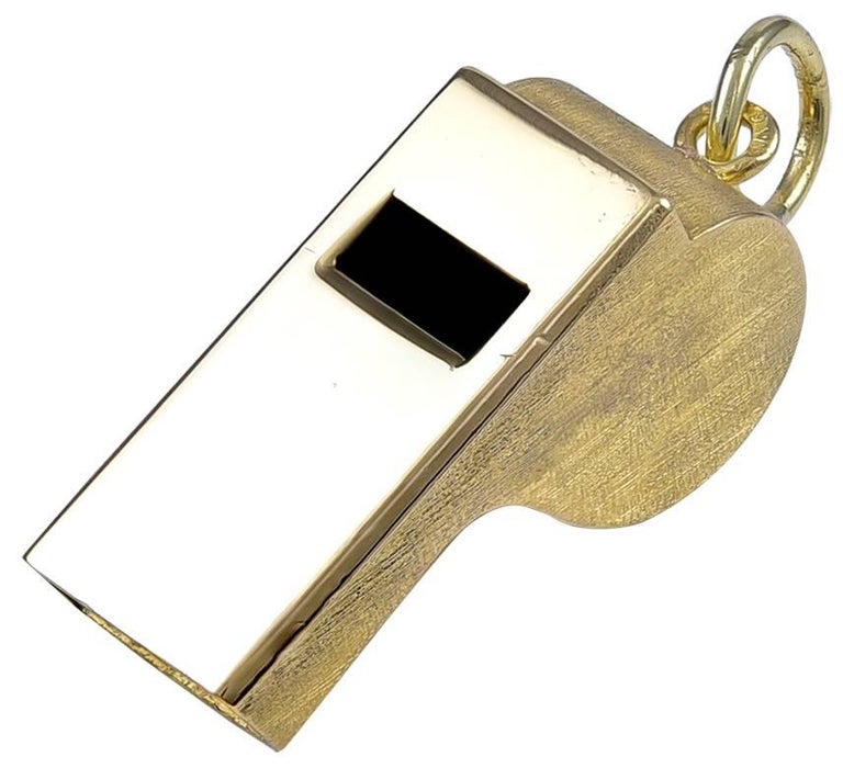 Gold Whistle at 1stDibs | solid gold whistle