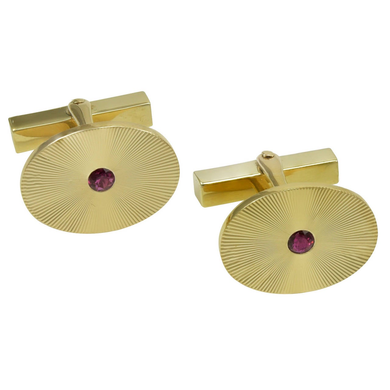 Tiffany and Co. Ruby Gold Cufflinks For Sale at 1stDibs | ruby ...