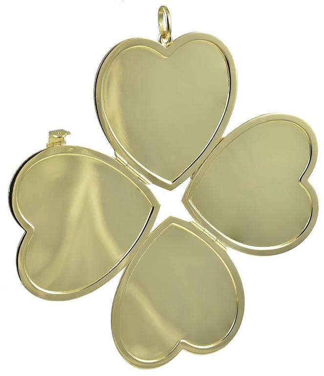 Large Heavy Gold Four-Picture Heart Locket at 1stDibs | four picture locket