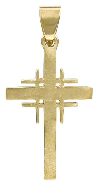 Large Dramatic Moderne Gold Cross For Sale at 1stDibs
