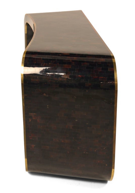 Penshell, Brass Waterfall Console Table by Maitland-Smith, Ltd. at ...