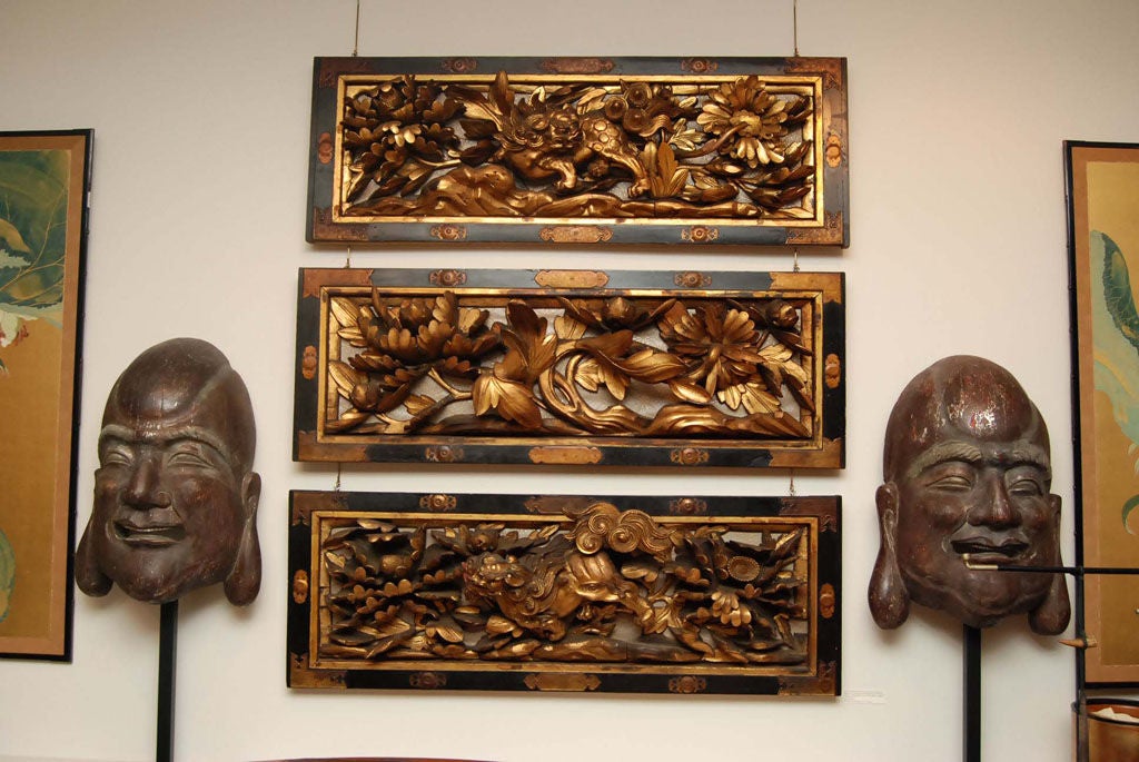 Japanese wood carving panel (Ranma) at 1stDibs | japanese ranma panels ...