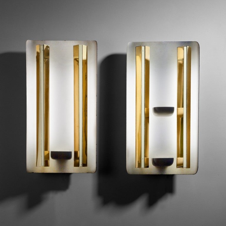 Pair Of Rare Wallights Designed By Gio Ponti For Sale at 1stDibs
