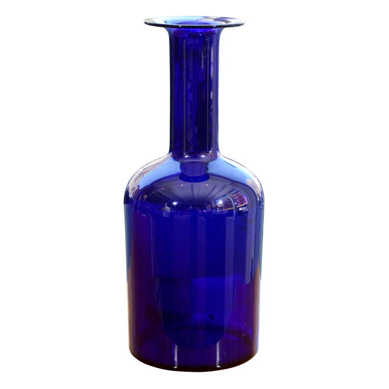Kastrup Holmegaard "Gulvvase" Glass Bottle Vase at 1stDibs