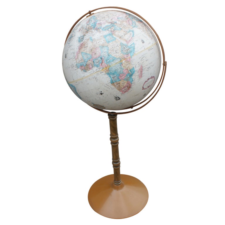 Vintage Replogle Globe With Floor Stand at 1stDibs | vintage replogle ...