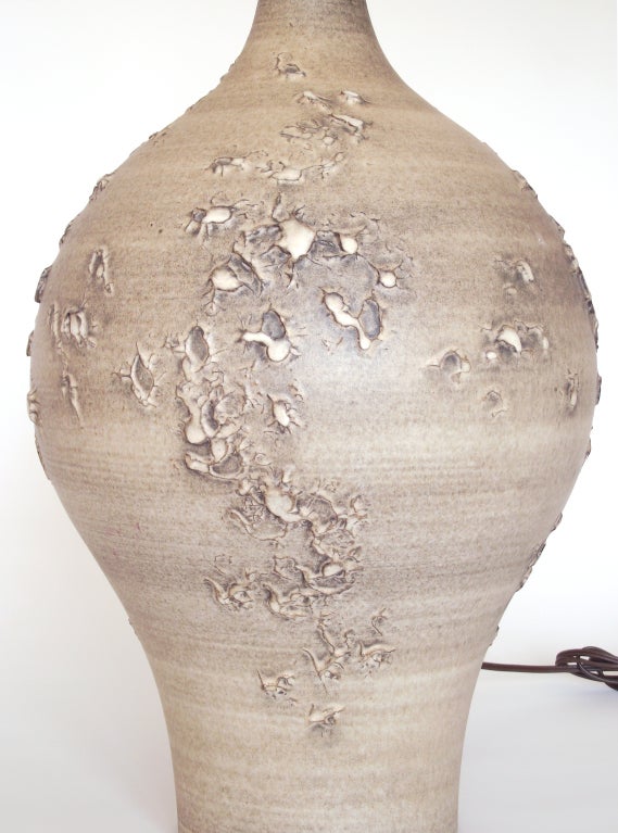 'Topographic' Ceramic Table Lamp by Design Technics For Sale at 1stDibs