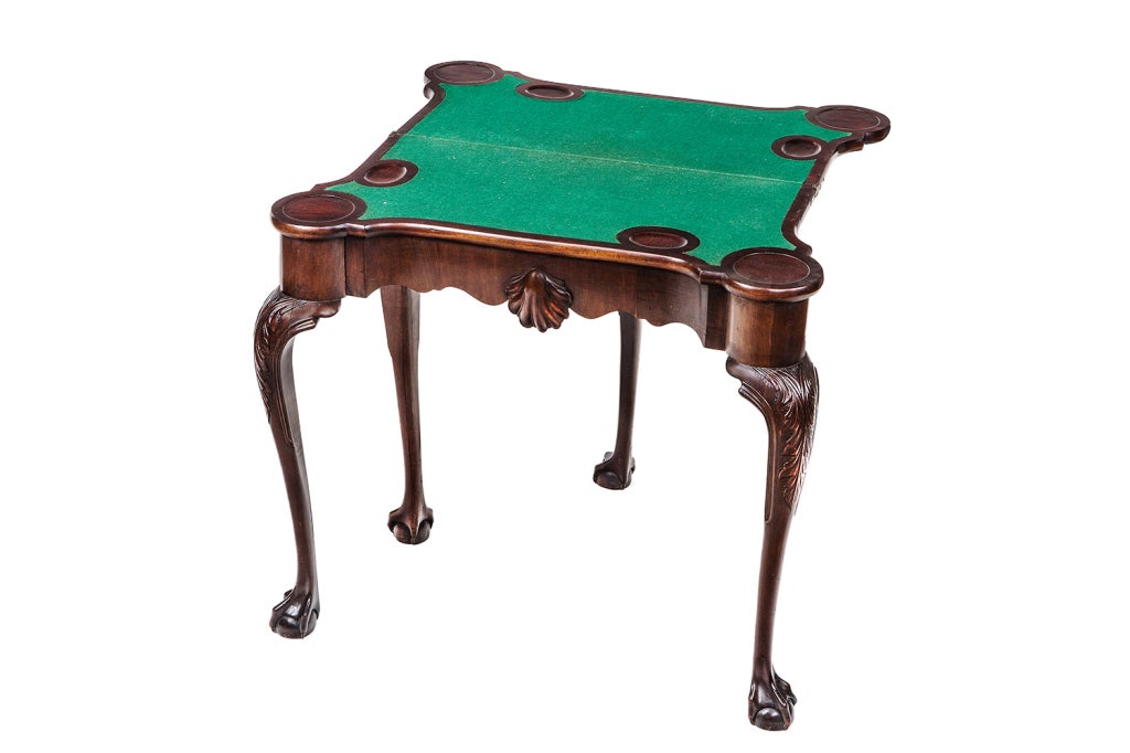 Irish Georgian Mahogany Card Table at 1stDibs