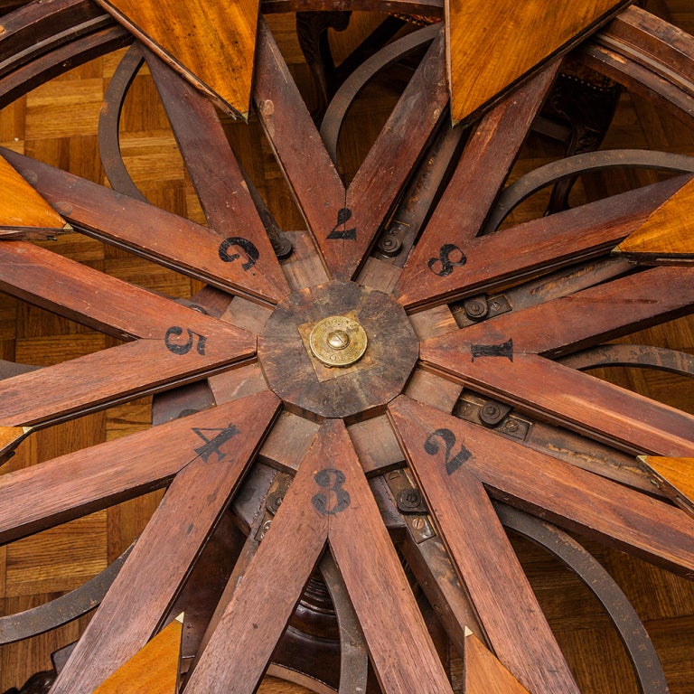 Circular Mahogany Expanding Jupe Table at 1stDibs | jupe expanding ...