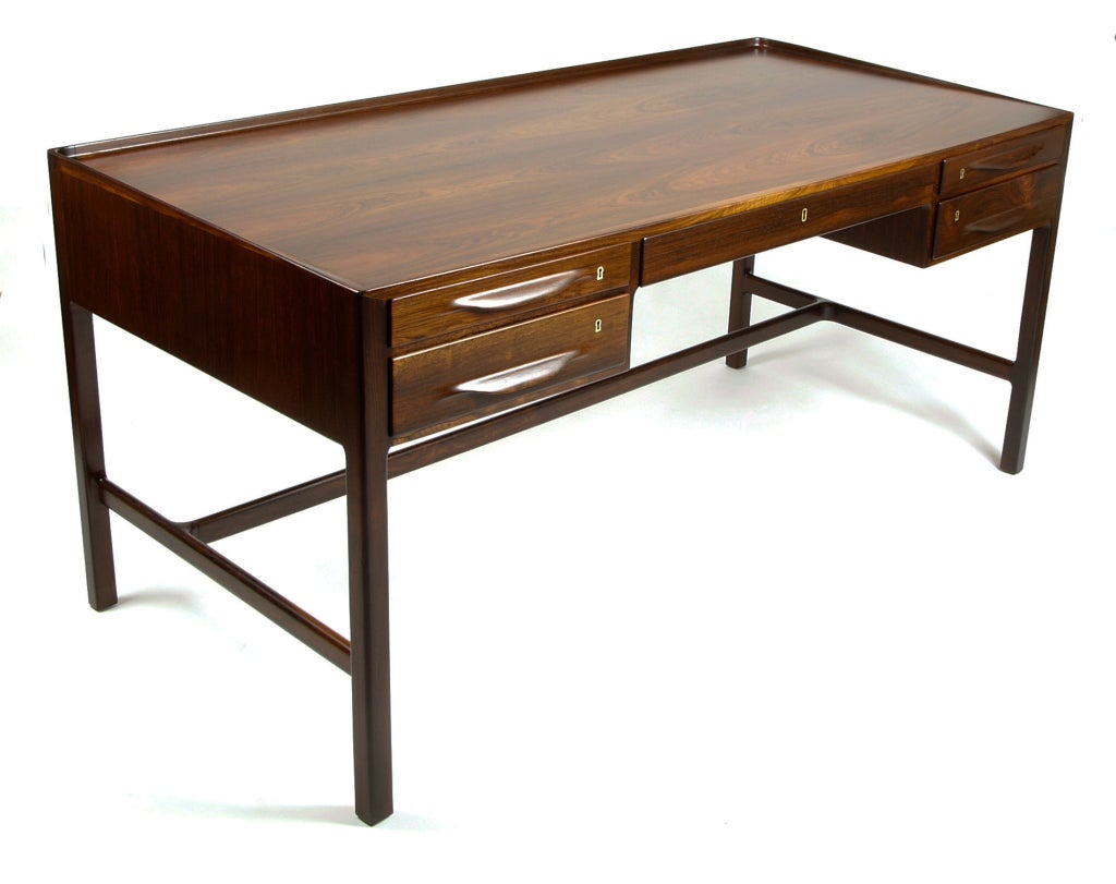 Rosewood executive desk by Kurt Østervig at 1stDibs