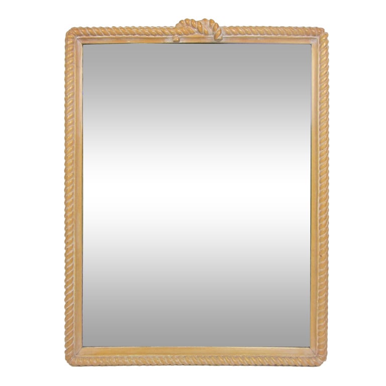 Italian Carved "Rope" Framed Mirror For Sale at 1stDibs