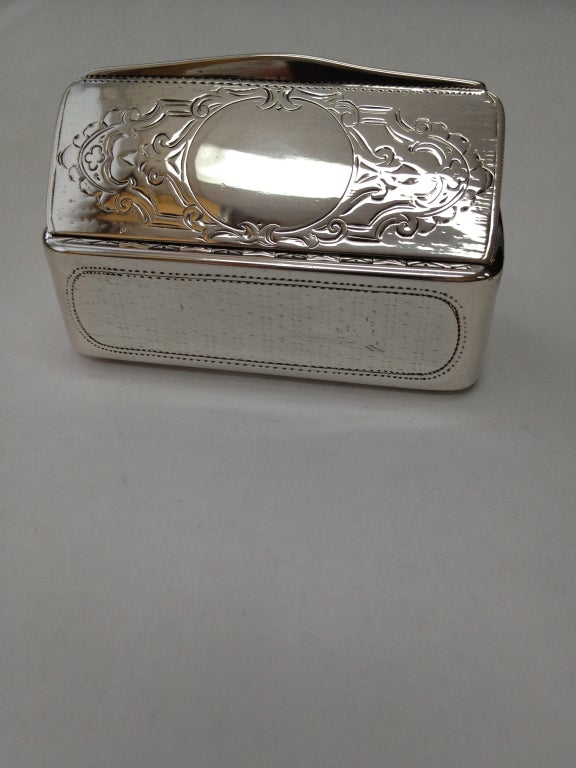 Vintage Antique Hand Engraved Gilt Interior Silver Tobacco Box, Vienna ...