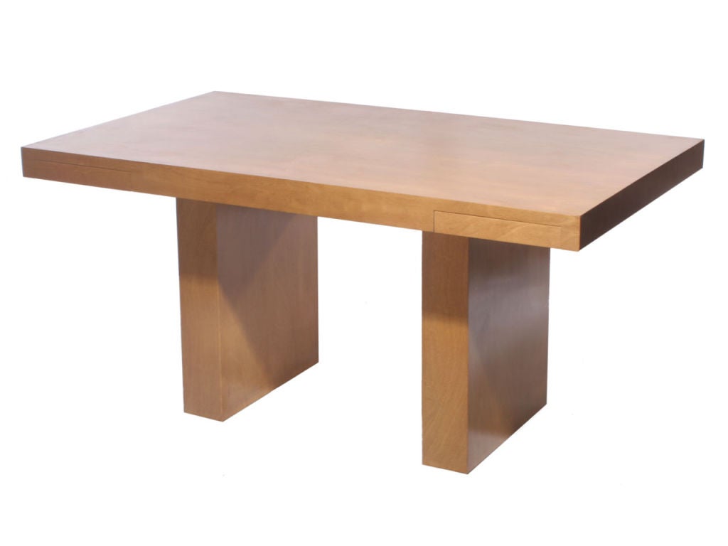 Double Drawer Walnut Slab Desk by Edward Wormley at 1stDibs | desk slab