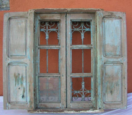 Antique Moroccan Window with Iron Screen at 1stDibs | moroccan window ...