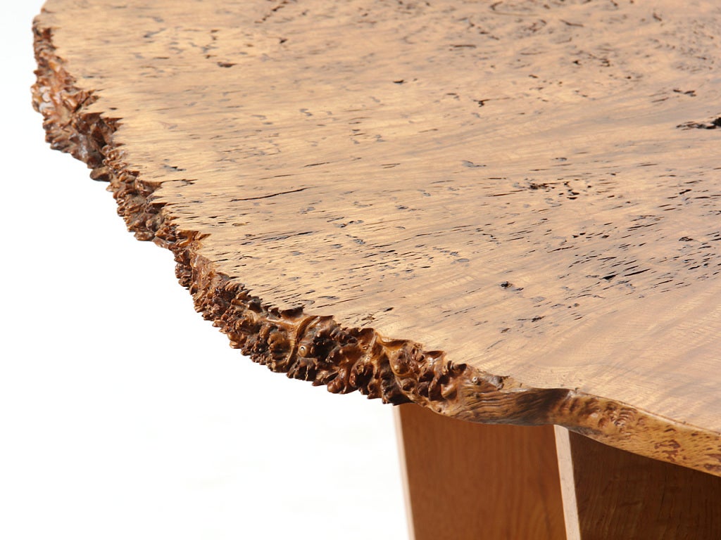 Burled Oak Table by Nakashima For Sale at 1stDibs