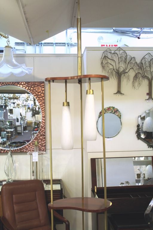 Mid Century Modern Free Standing Tension Pole Shelving Unit at 1stDibs ...