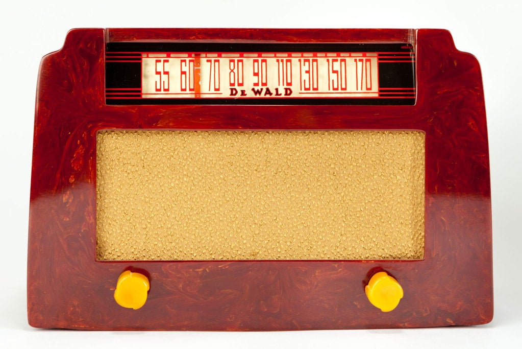 DeWald American Art Deco Catalin Red A-502 Radio For Sale at 1stDibs