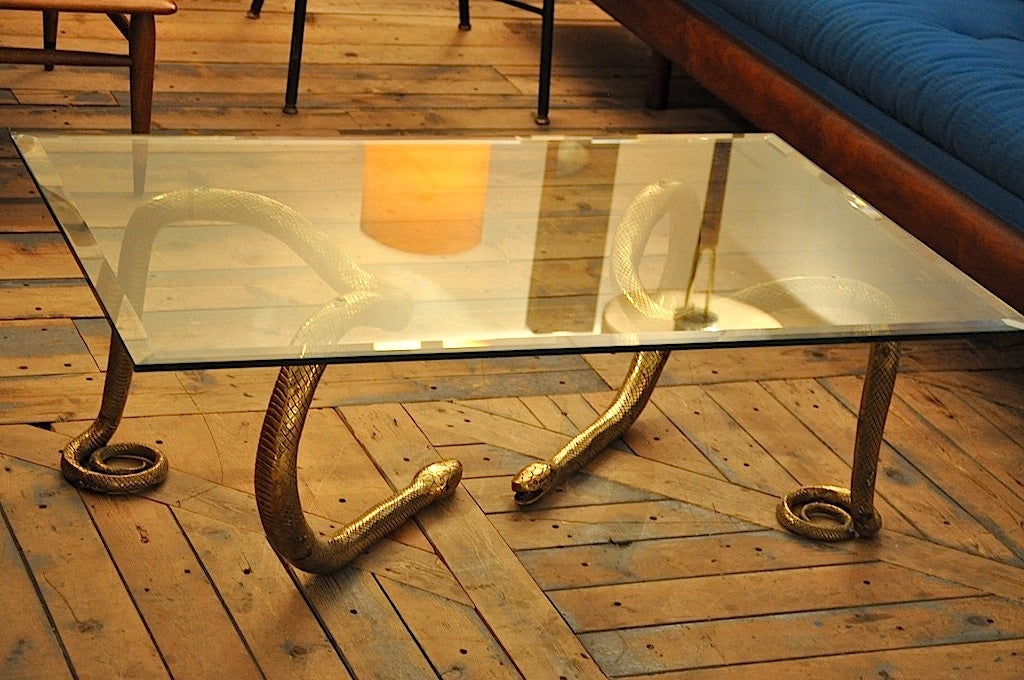 Snake Low Table ATRIBUTED TO CHERVET at 1stDibs
