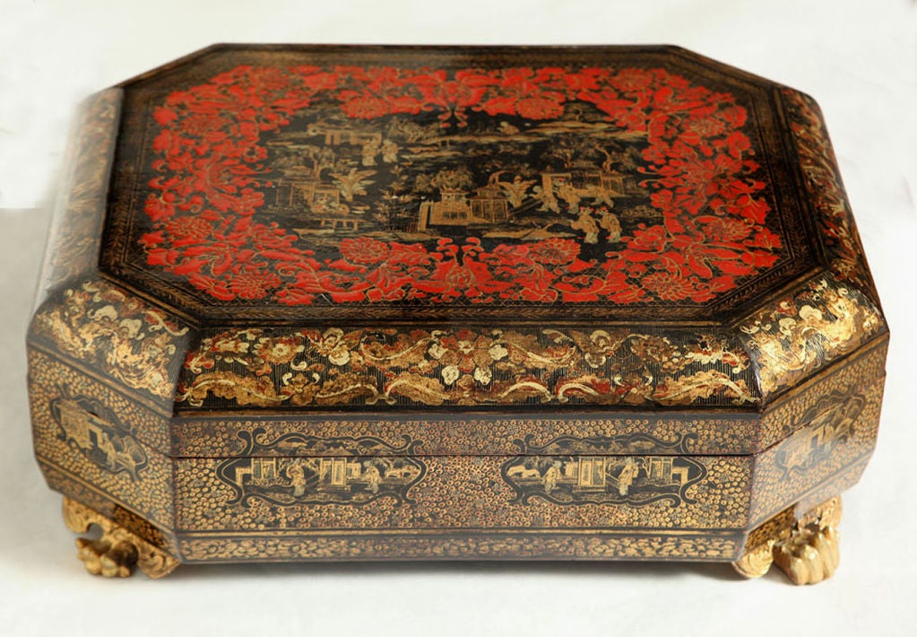 A LACQUER BOX. CHINESE, MID 19th CENTURY at 1stDibs