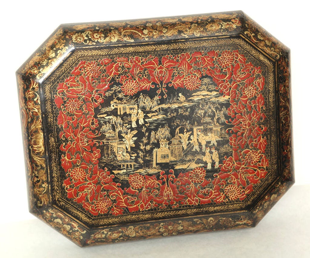 A LACQUER BOX. CHINESE, MID 19th CENTURY at 1stDibs