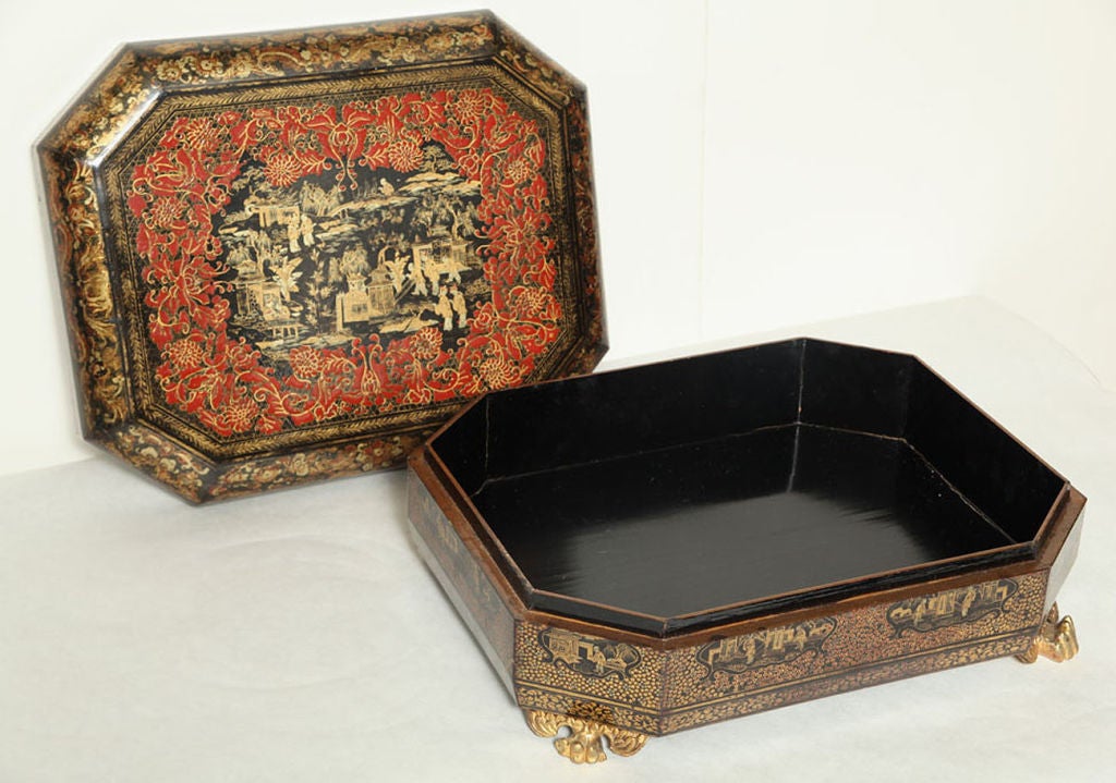 A LACQUER BOX. CHINESE, MID 19th CENTURY at 1stDibs