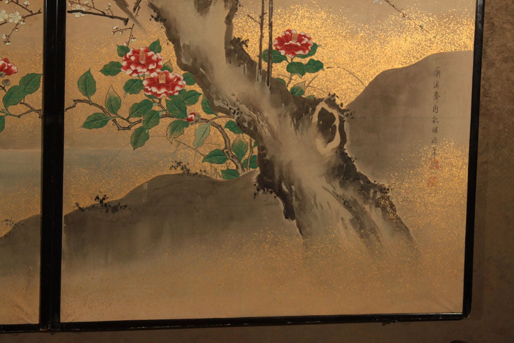 Japanese Painted Fusuma Door Panels at 1stDibs | fusuma panels