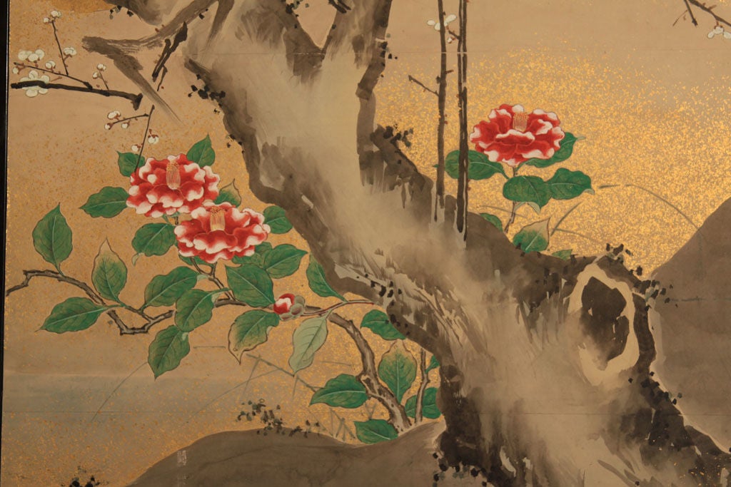 Japanese Painted Fusuma Door Panels at 1stDibs | fusuma panels