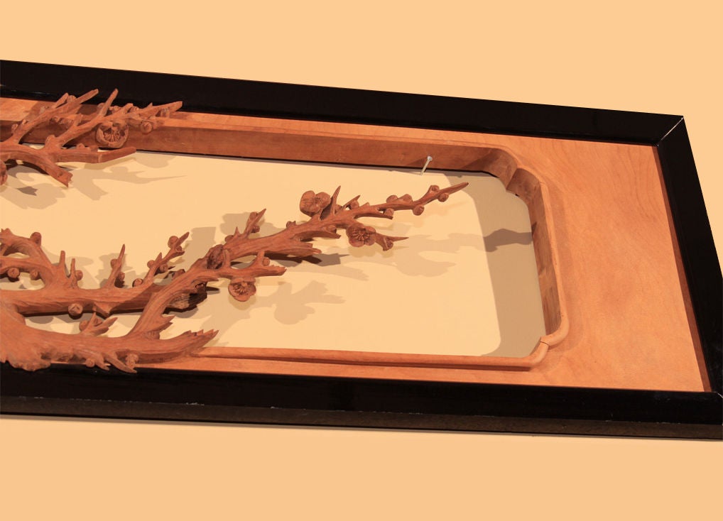 Japanese Carved Wood Architectural Transom at 1stDibs
