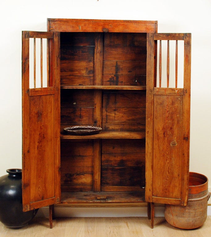 Rare New Mexican Painted Trastero at 1stDibs