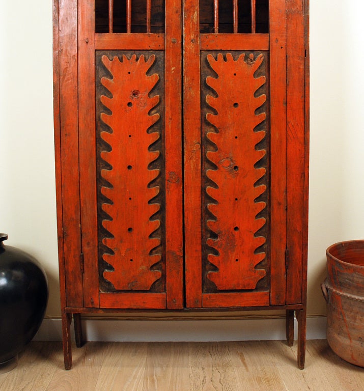 Rare New Mexican Painted Trastero at 1stDibs