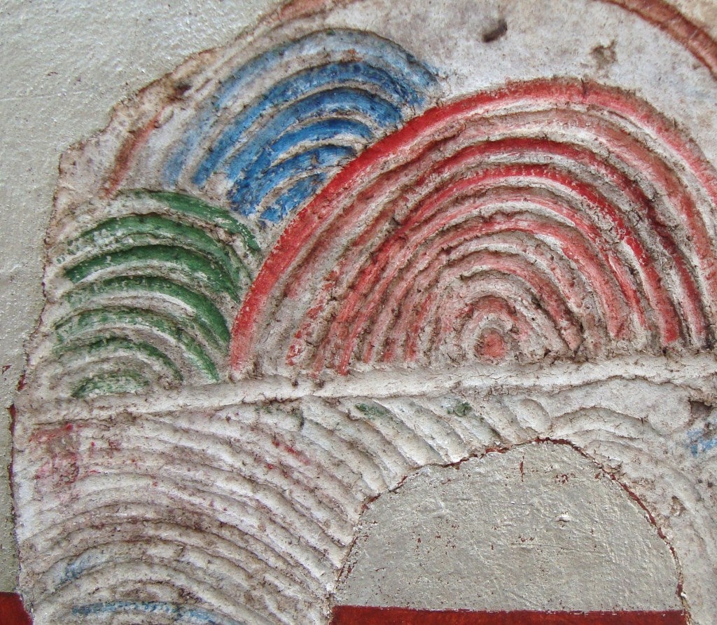 Abstract 1970s Francesco Fedeli Mixed Media Painting For Sale at 1stDibs